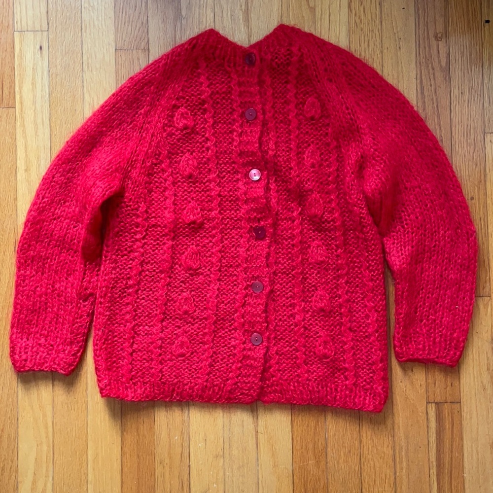 Filor Italian Mohair Cardigan Sweater - Gem